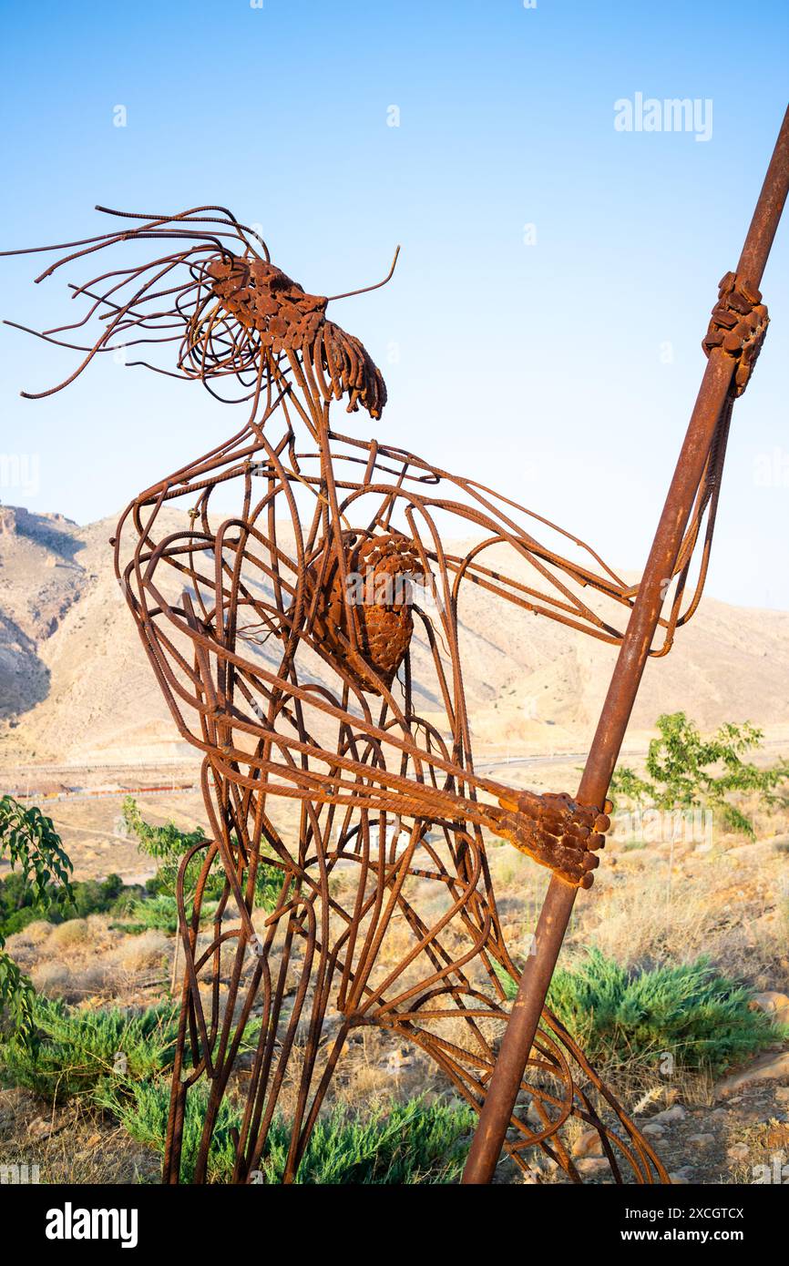 Sculpture of a man made from scrap metal Stock Photo - Alamy