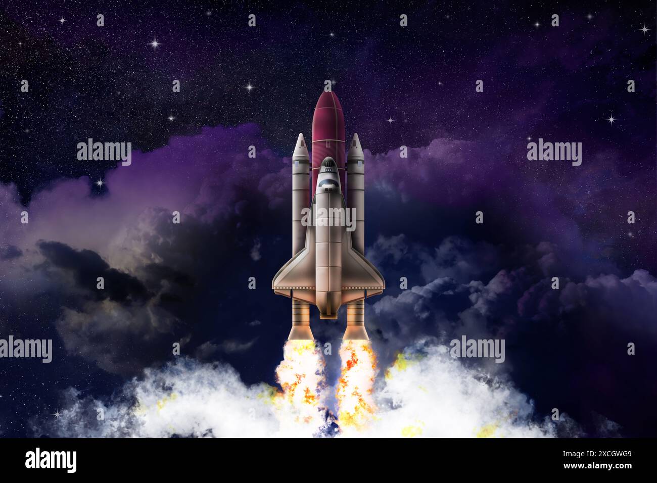 Space rocket ship wallpaper background hi-res stock photography and ...