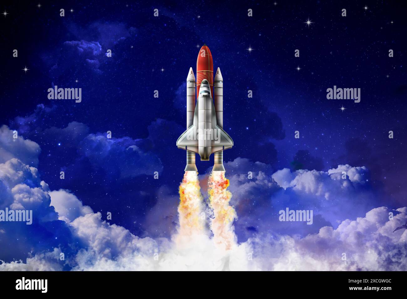 Space rocket ship wallpaper background hi-res stock photography and ...