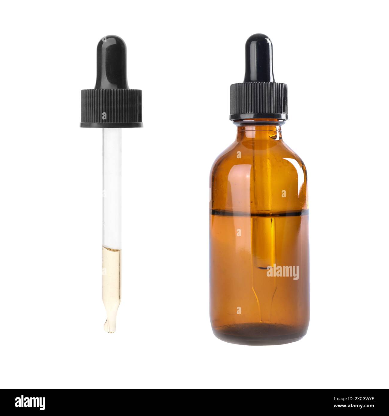 Brown dropper cosmetic product Cut Out Stock Images & Pictures - Alamy