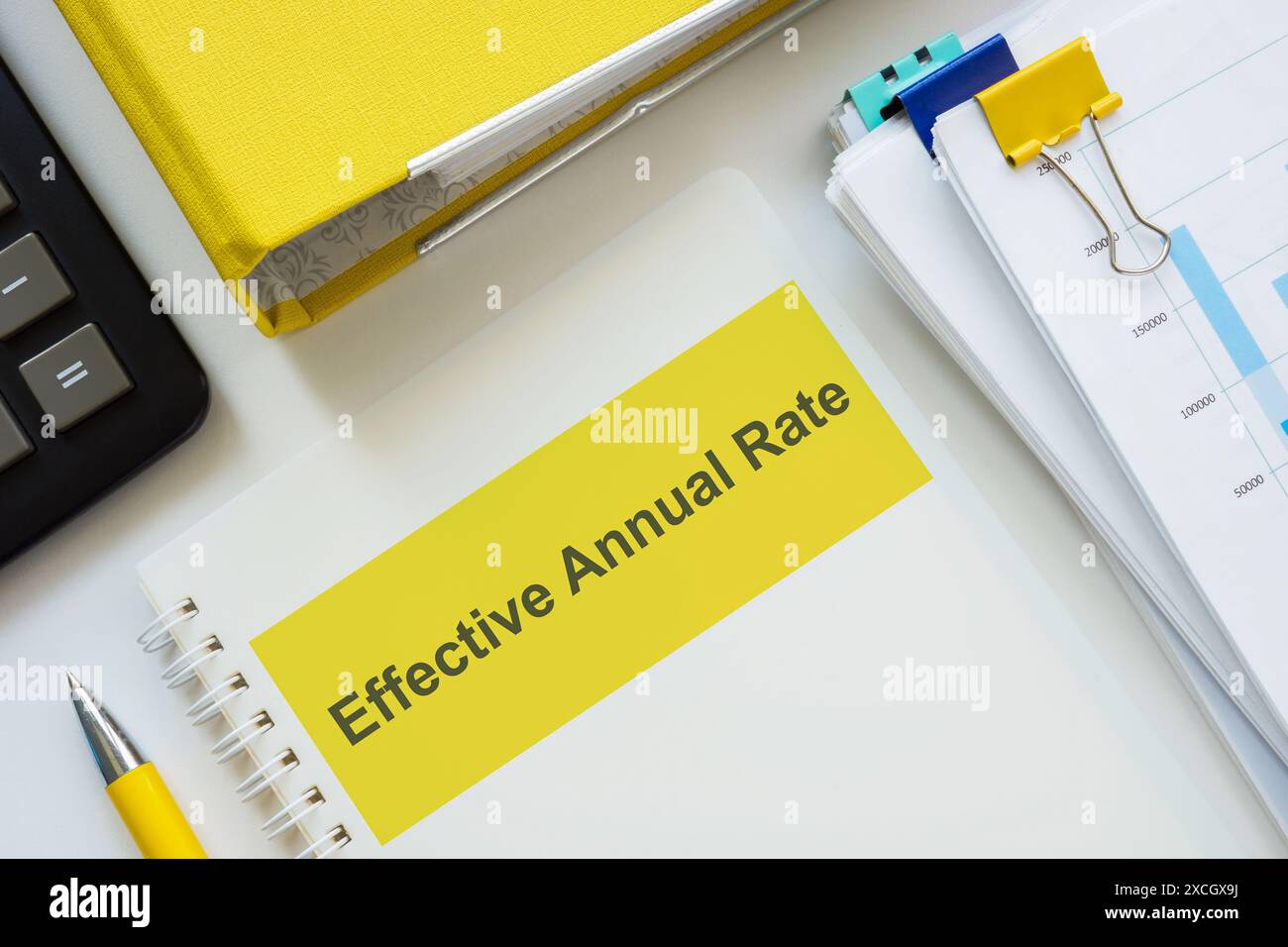 Effective annual rate and financial report Stock Photo - Alamy