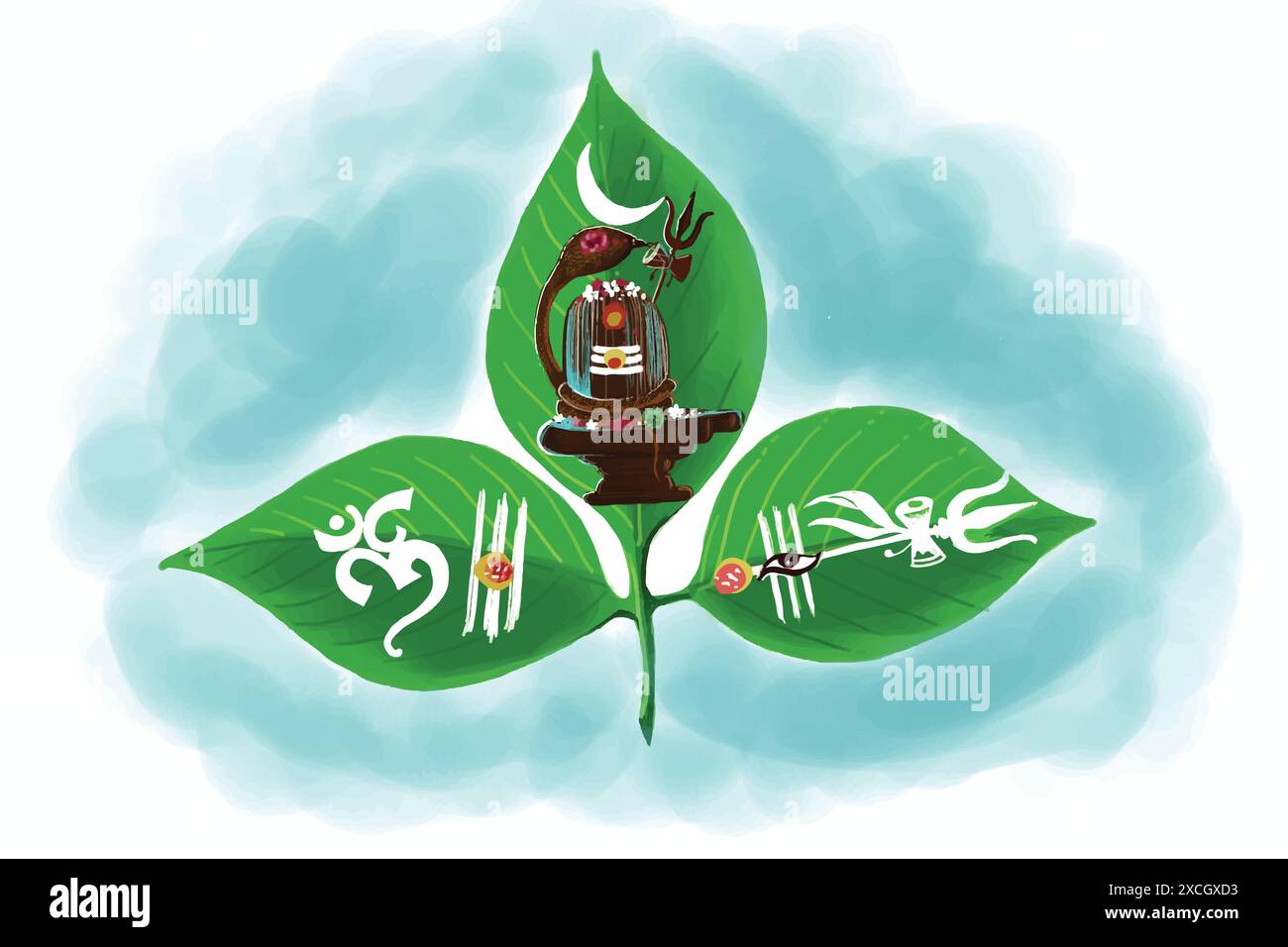 Maha shivratri festival background with shiv ling card design Stock ...