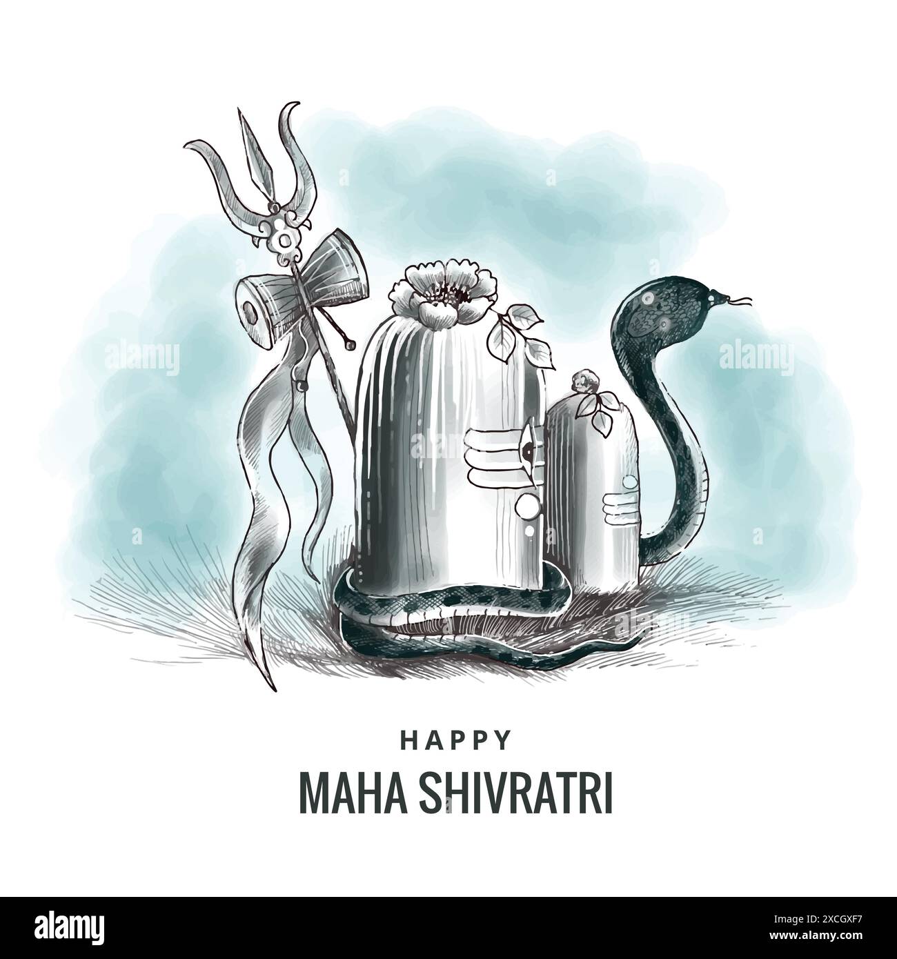 Maha shivratri festival background with shiv ling card design Stock ...