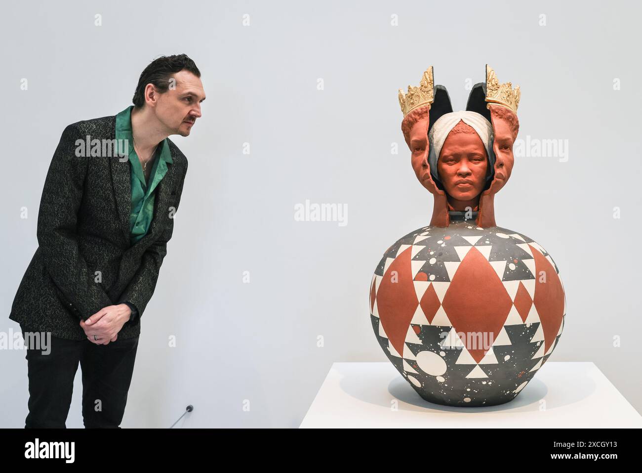 London, UK. 17th June, 2024. Staff with 'Inner Elder' (Nina Simone as ...