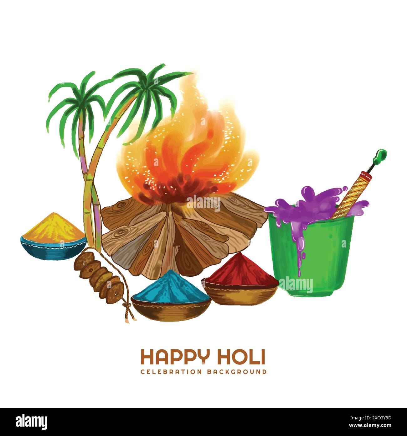 Happy holi festival of colors celebration background Stock Vector Image & Art - Alamy