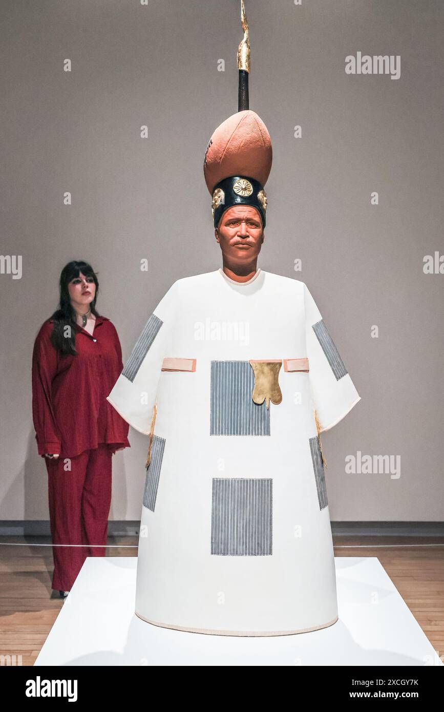 London, UK. 17th June, 2024. Staff with 'Matthew Henson (Hunter's Shirt ...