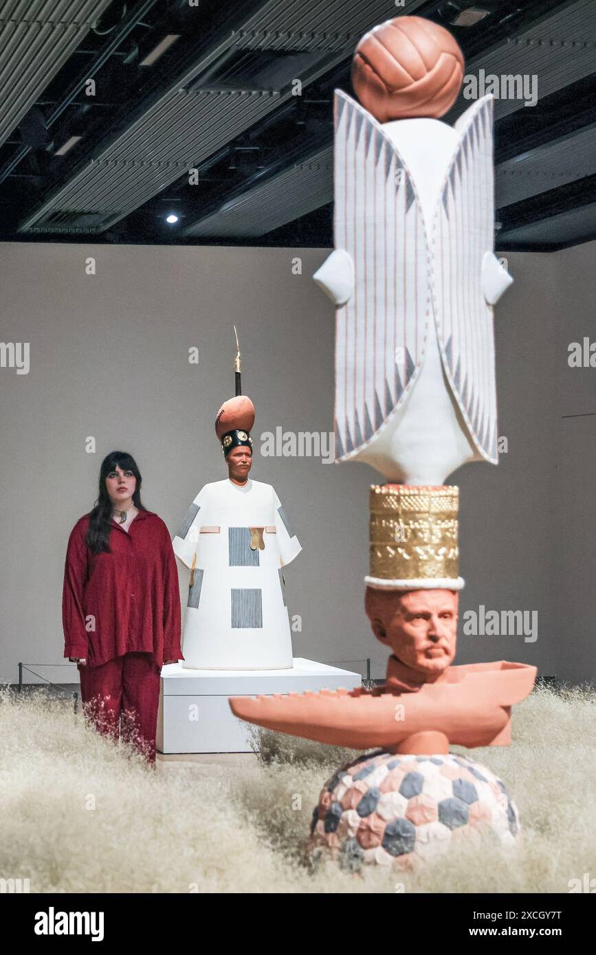 London, UK. 17th June, 2024. Staff with 'Jah Rastafari with Rice Field ...