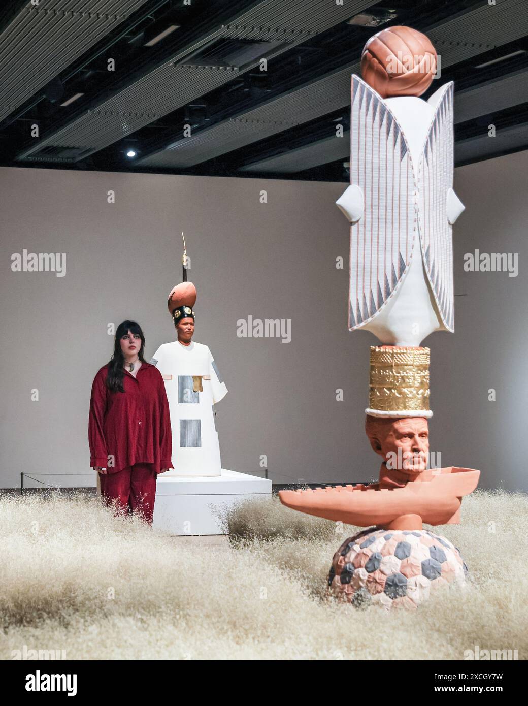 London, UK. 17th June, 2024. Staff with 'Jah Rastafari with Rice Field ...