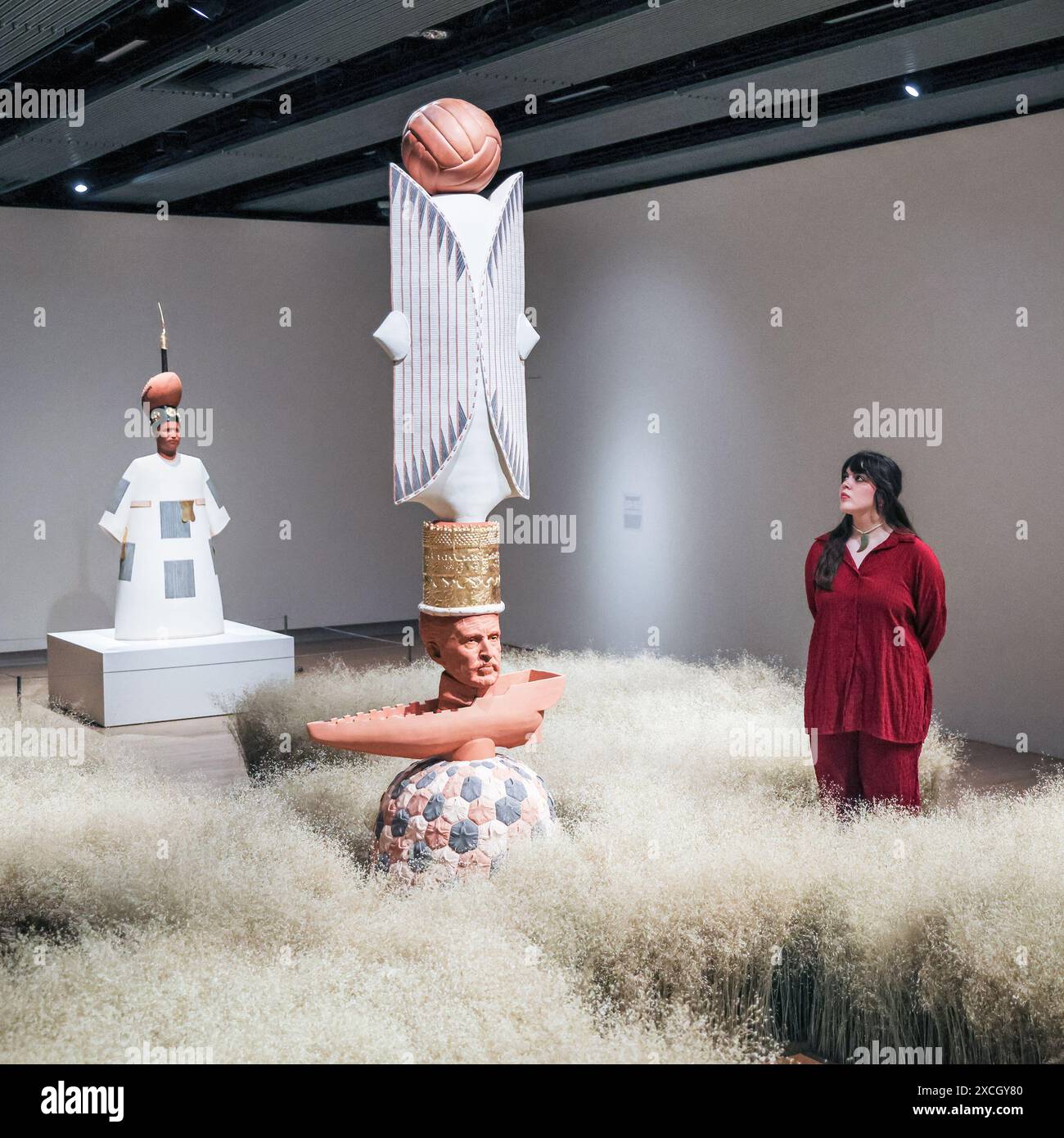 London, UK. 17th June, 2024. Staff with 'Jah Rastafari with Rice Field ...