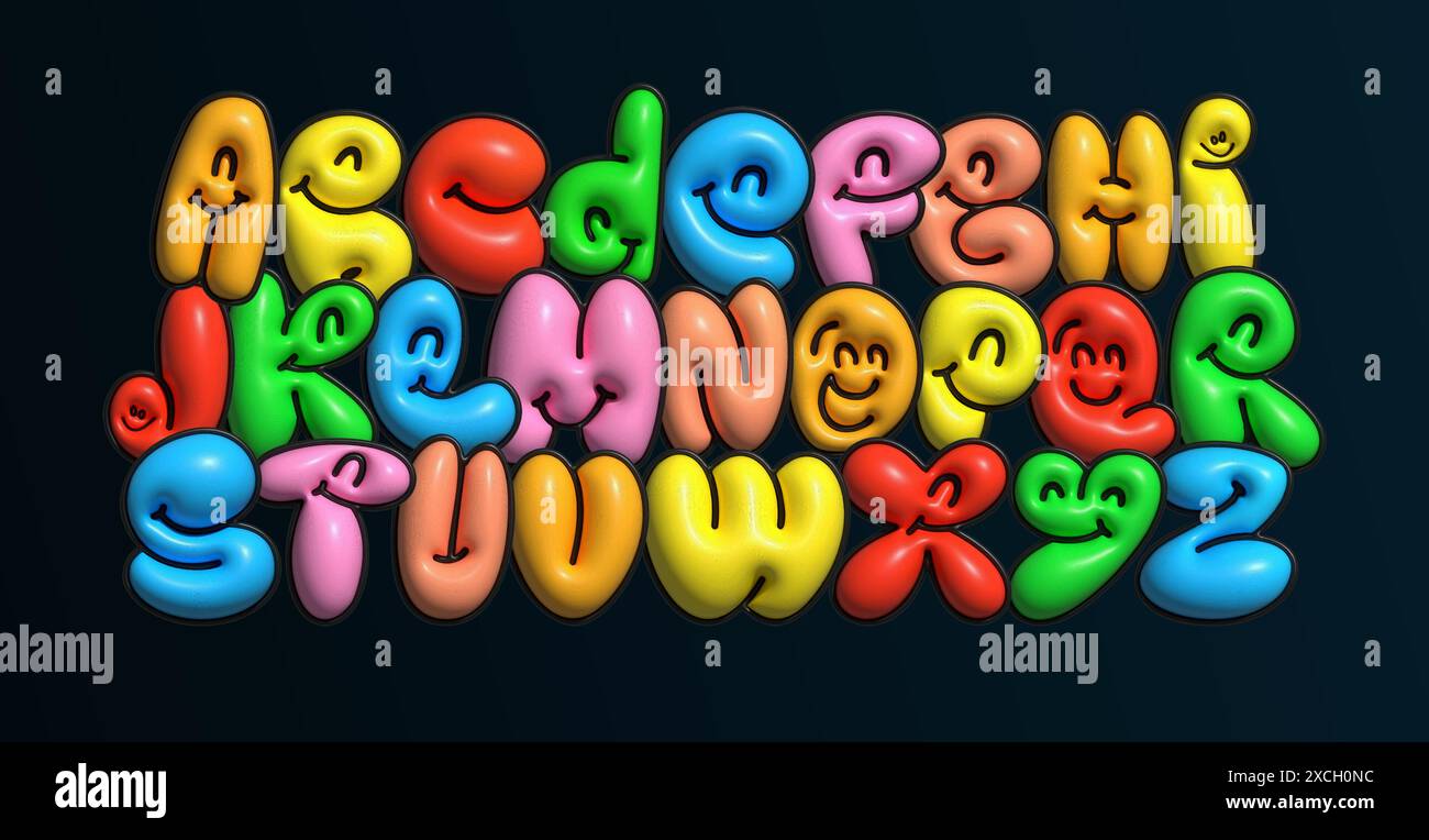 Bubbly graffiti font hi-res stock photography and images - Alamy