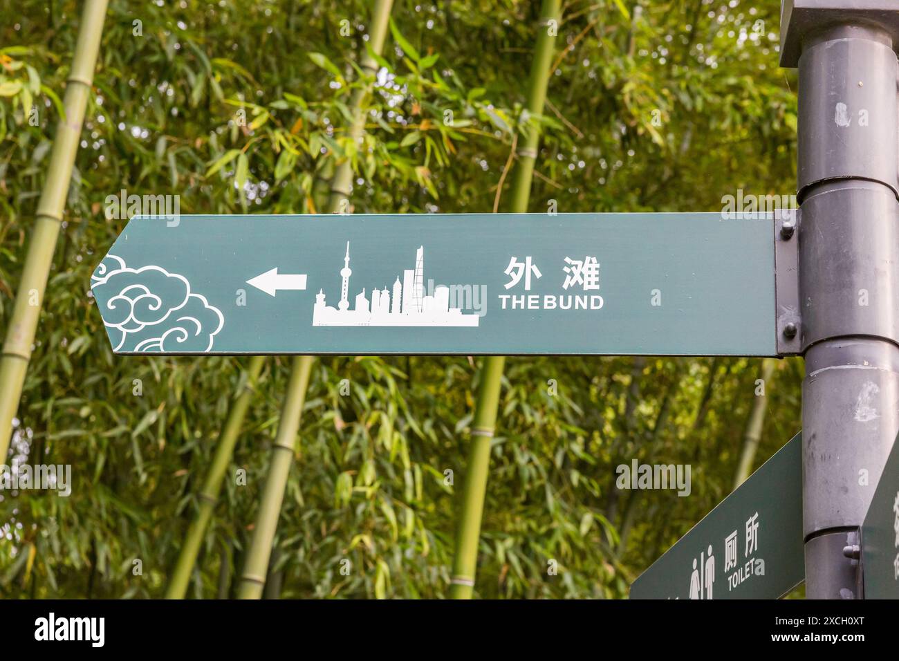 Tourist sign for the Bund in Shanghai, China Stock Photo - Alamy