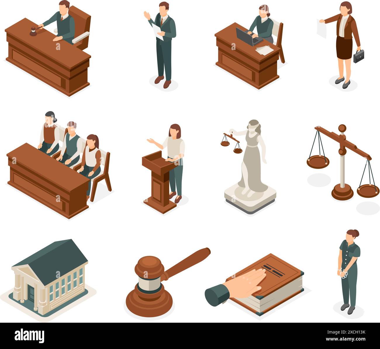Statue justice judges hammer Stock Vector Images - Alamy