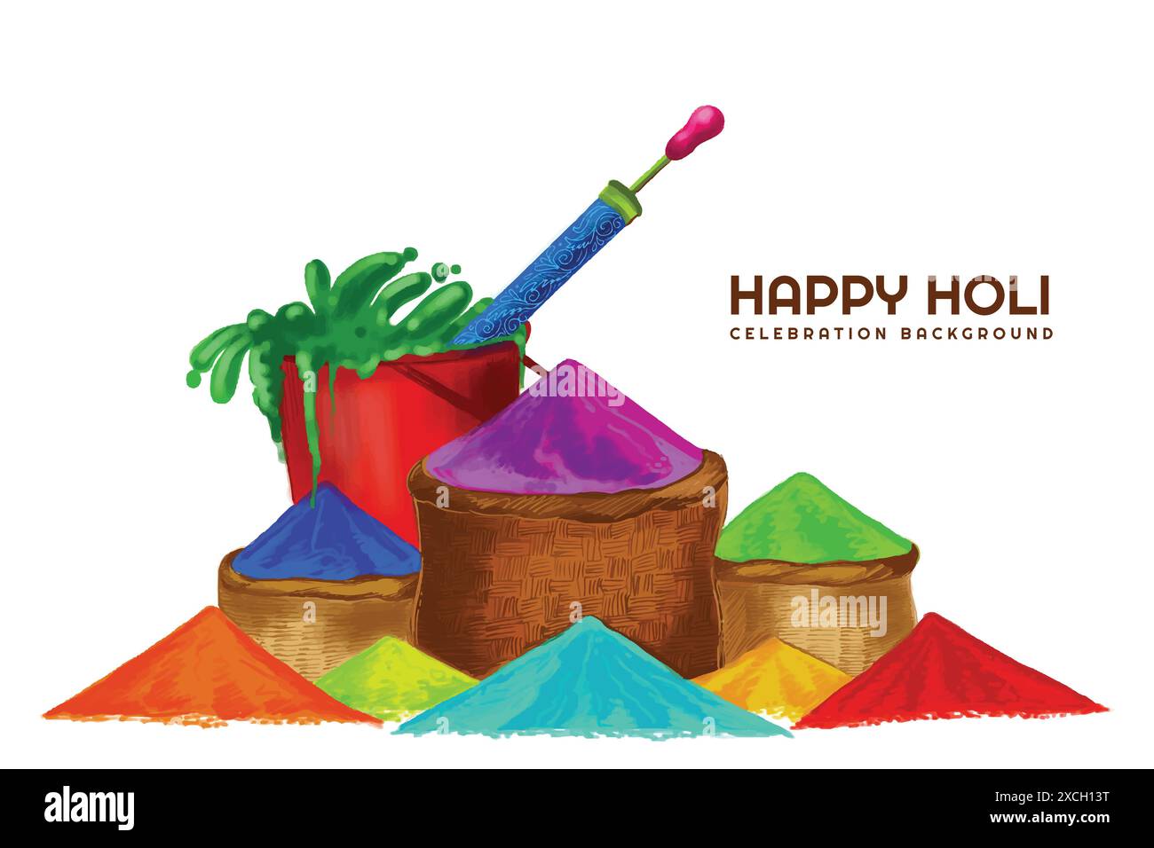 Happy holi festival of colors celebration background Stock Vector Image & Art - Alamy