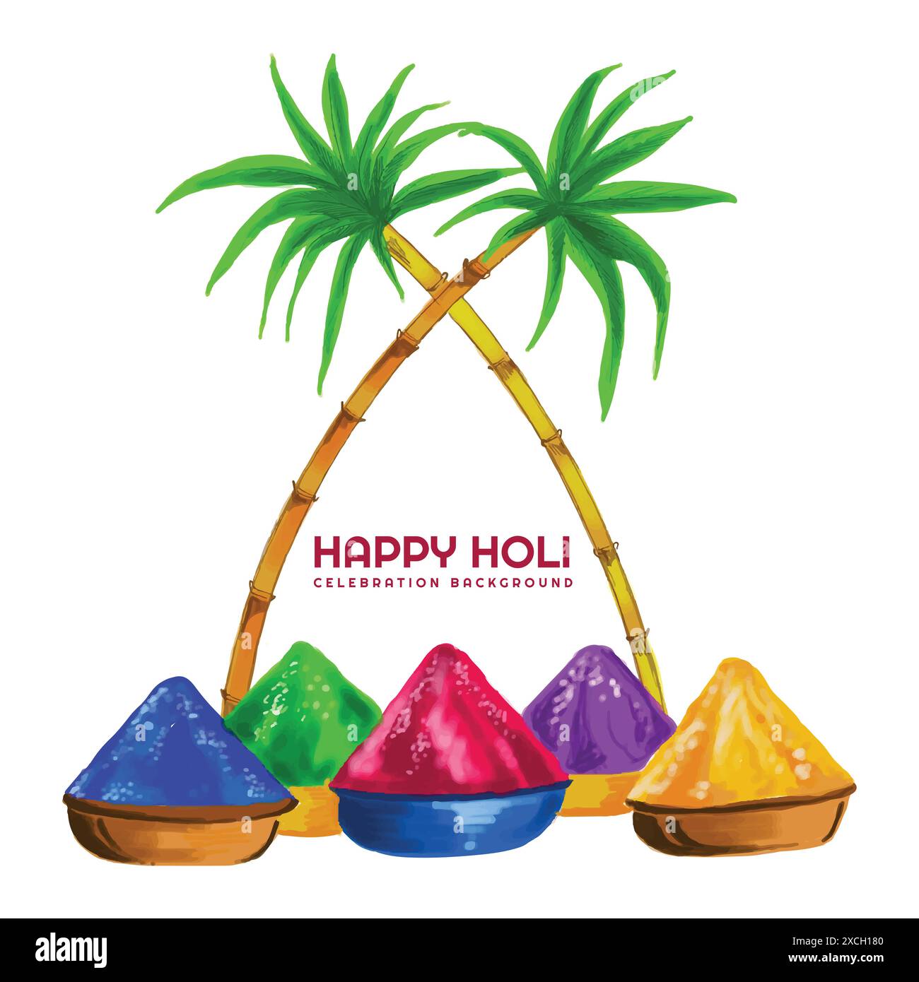Beautiful indian festival of colours happy holi concept with colourful ...