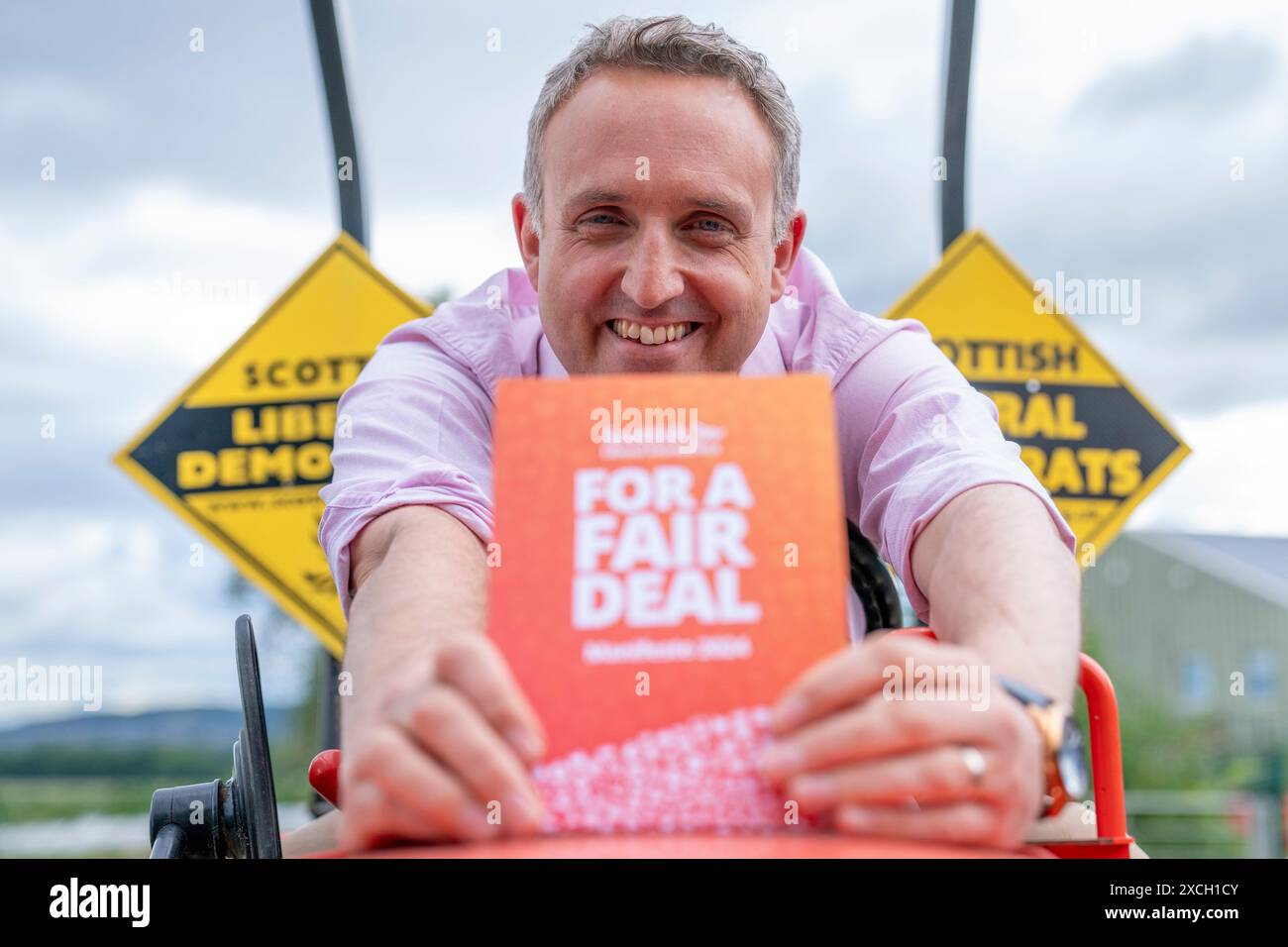 Scottish Liberal Democrat leader Alex Cole-Hamilton during a visit to ...