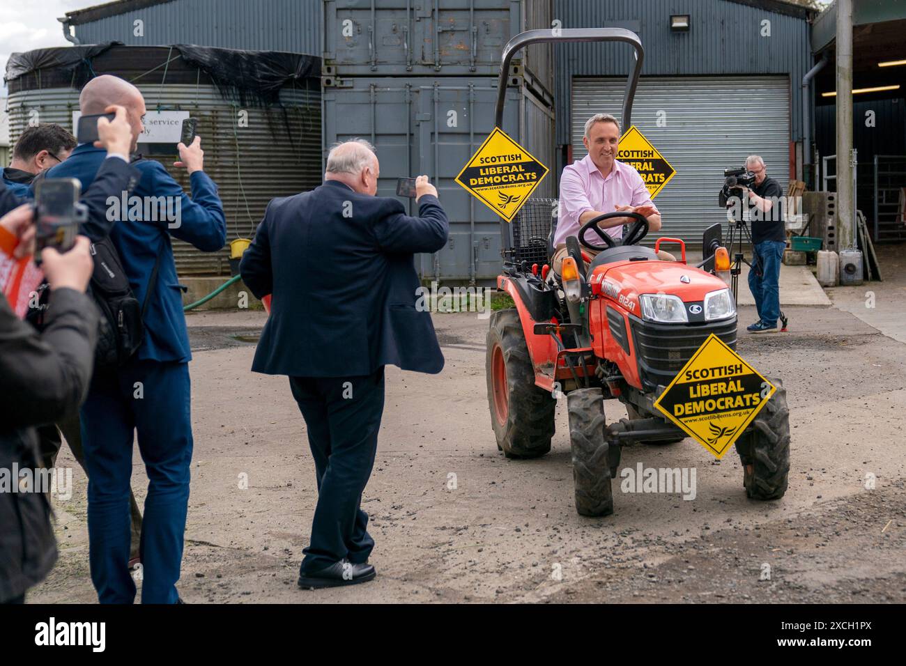 Scottish Liberal Democrat leader Alex Cole-Hamilton during a visit to ...