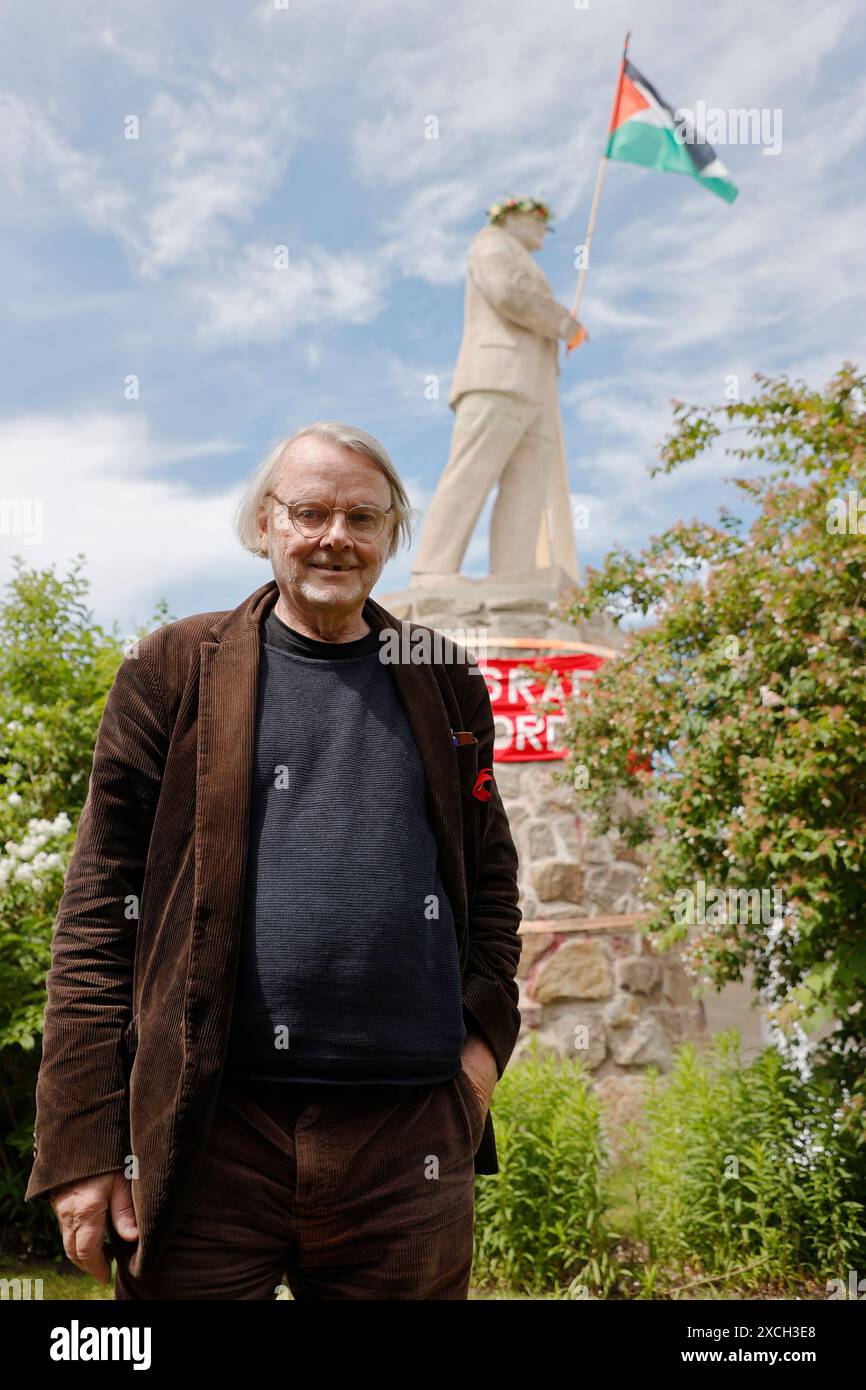 VARBERG 20240617Swedish entrepreneur Lasse Diding has erected an 8 meter tall Lenin statue in ...