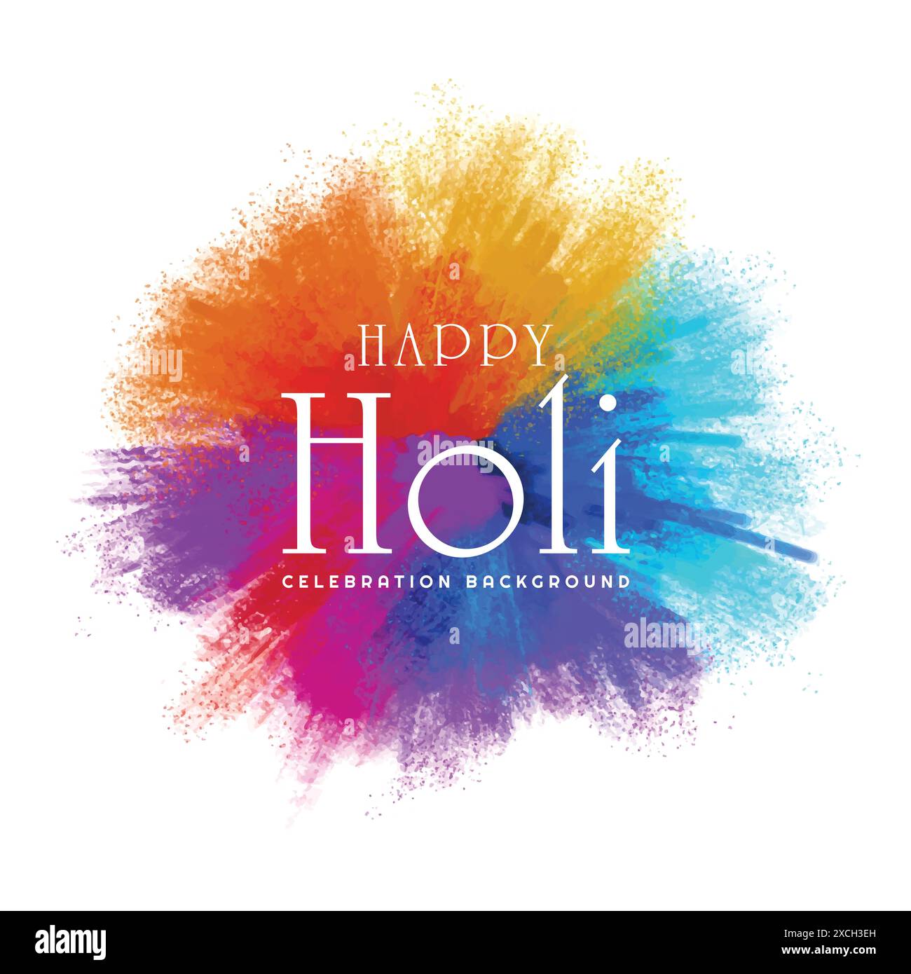 Illustration of colorful splash happy holi background Stock Vector ...