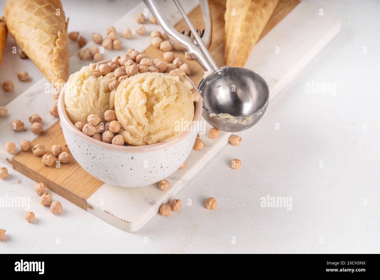 Healthy Vegan Chickpea ice cream, raw veggie vegetarian gelato made ...