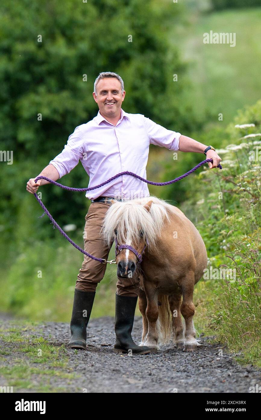 Scottish Liberal Democrat leader Alex Cole-Hamilton with Cammie the ...
