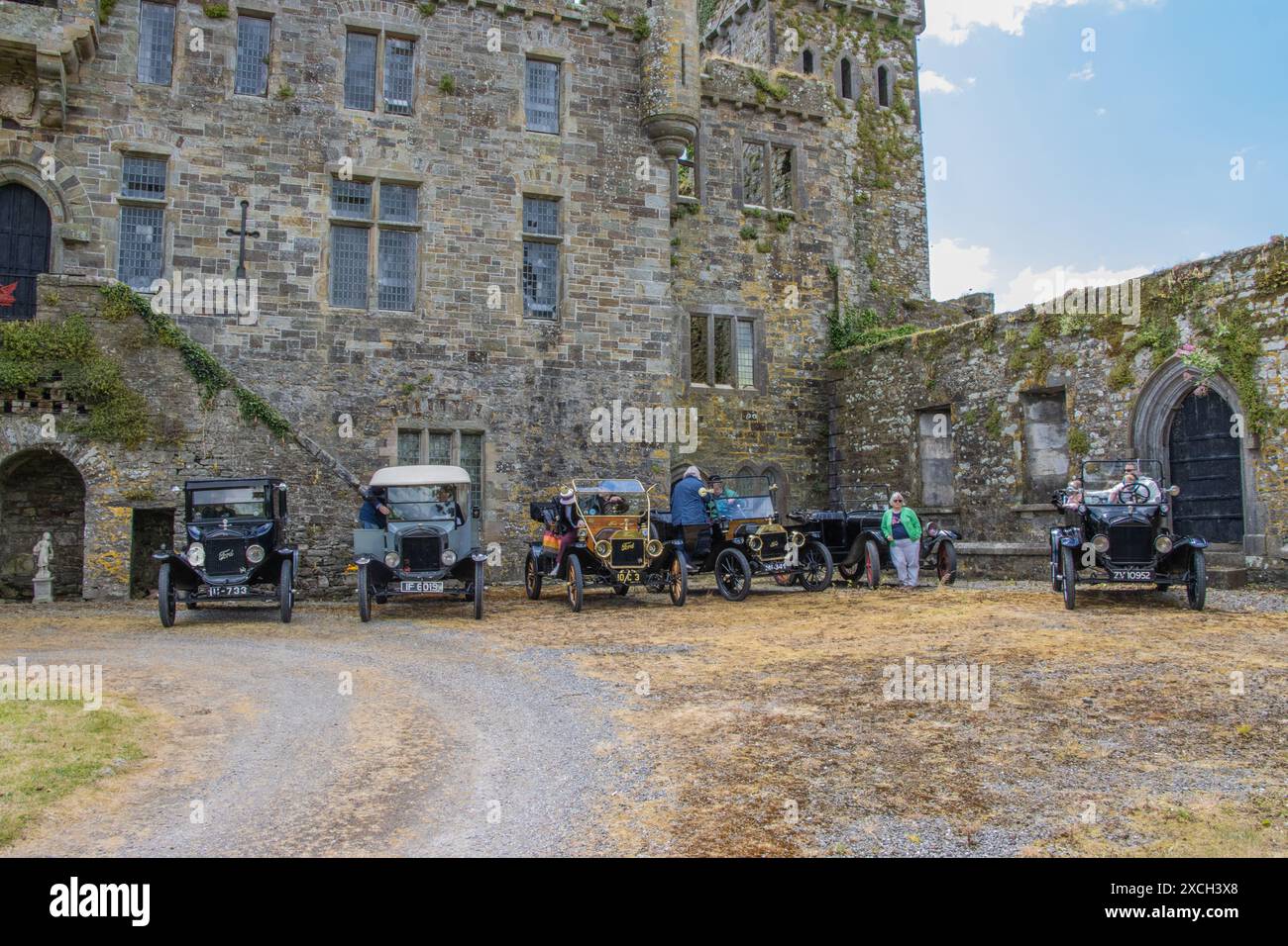 Irish Model T cars on a road run near Kilbrittain, Co. Cork, June 2024 ...