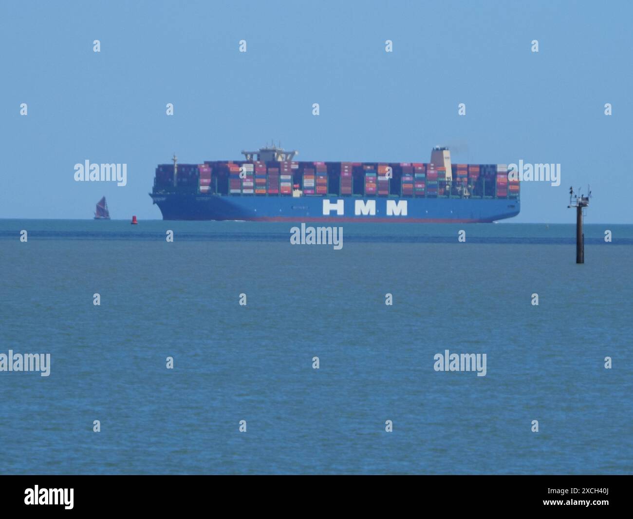 Sheerness, Kent, UK. 17th June, 2024. HMM Helsinki container ship ...