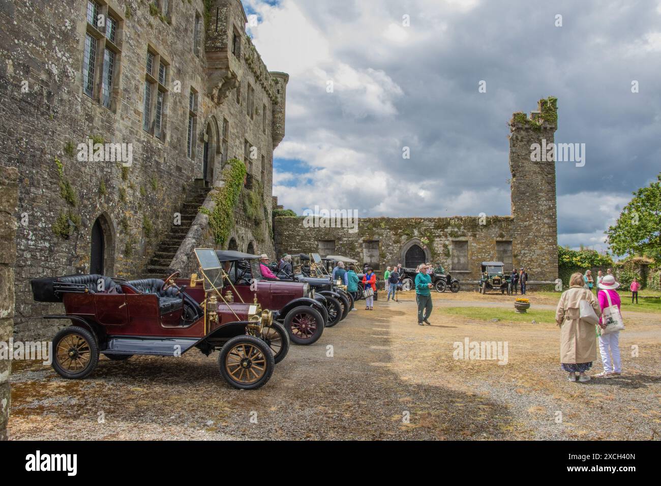 Irish Model T cars on a road run near Kilbrittain, Co. Cork, June 2024 ...