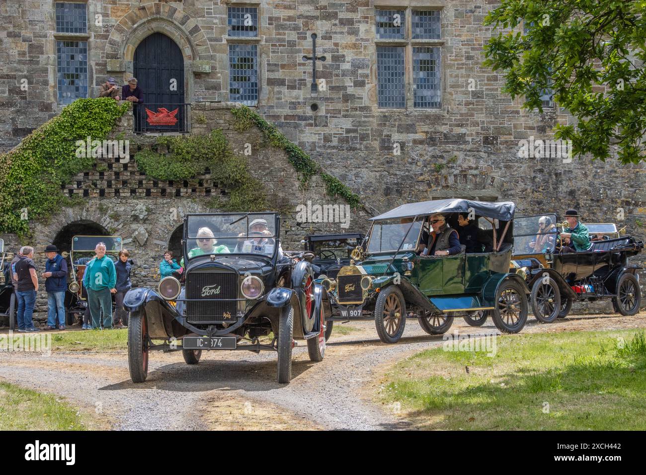 Irish Model T cars on a road run near Kilbrittain, Co. Cork, June 2024 ...