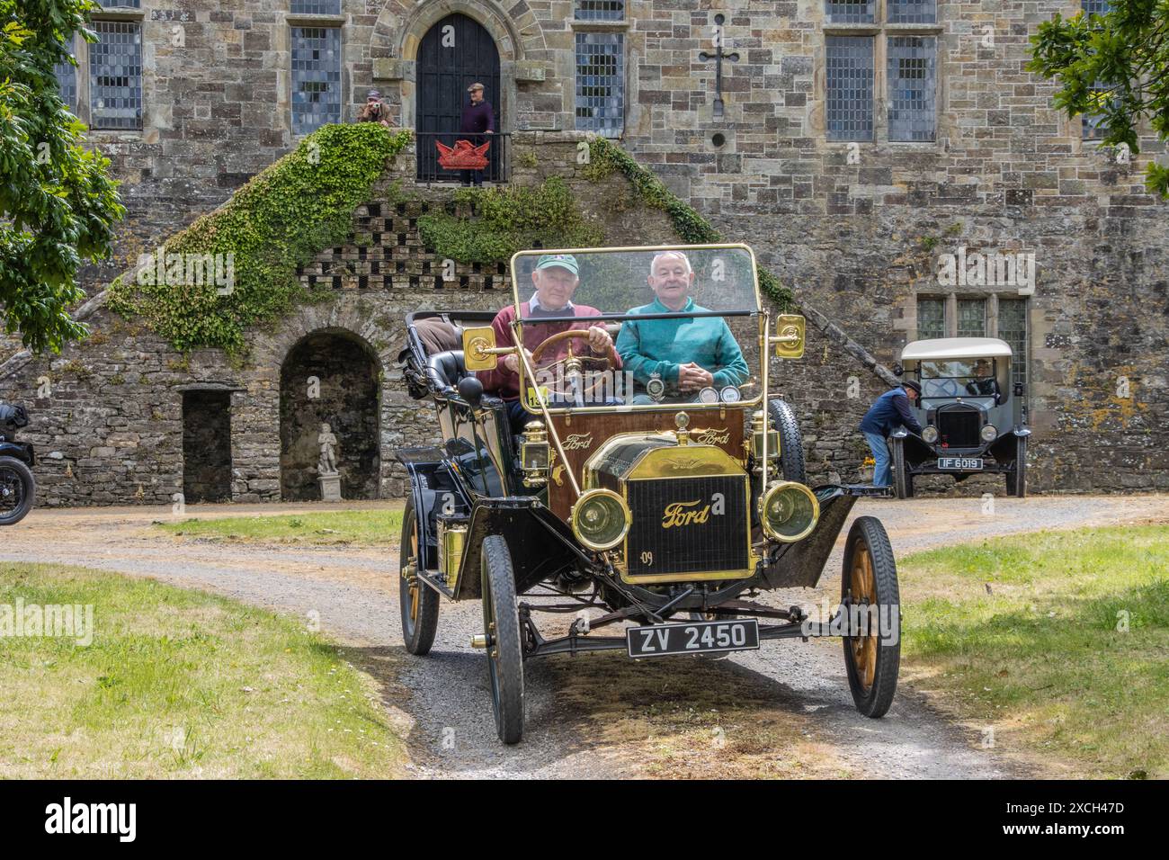 Irish Model T cars on a road run near Kilbrittain, Co. Cork, June 2024 ...