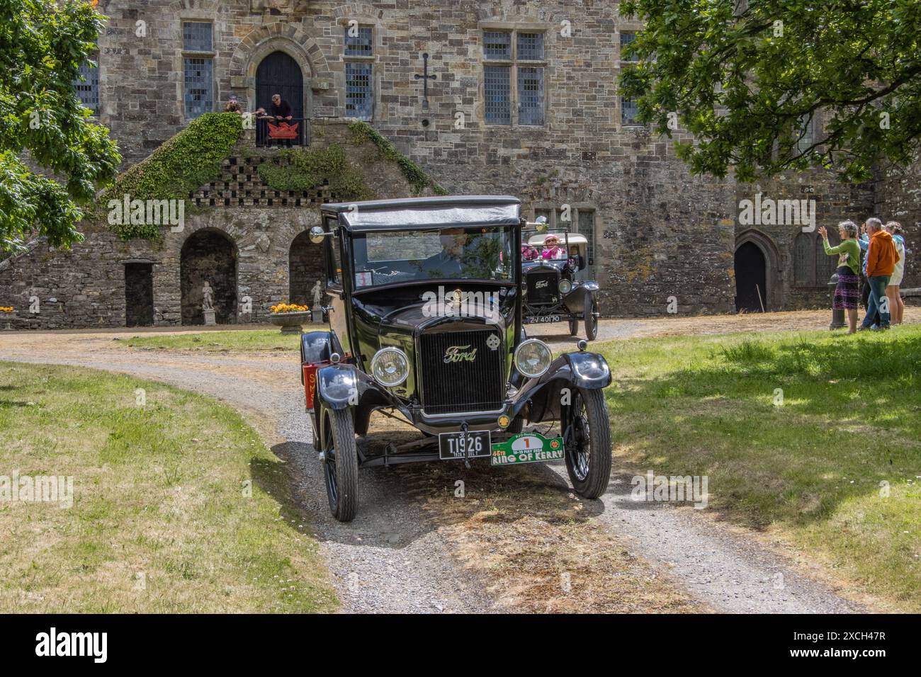 Irish Model T cars on a road run near Kilbrittain, Co. Cork, June 2024 ...