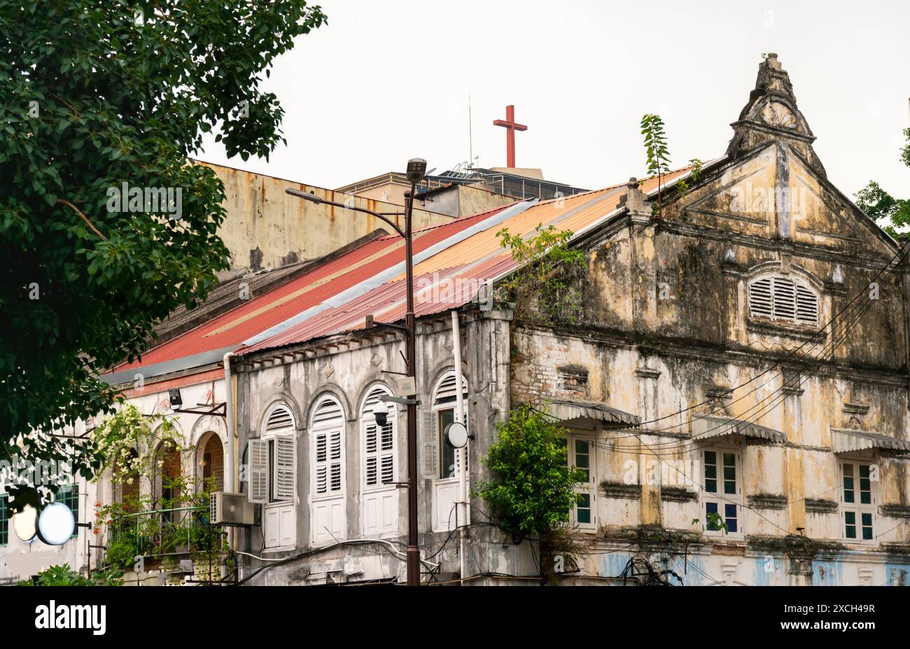 One of the erarliest streets in Kuala Lumpur, many original structures ...