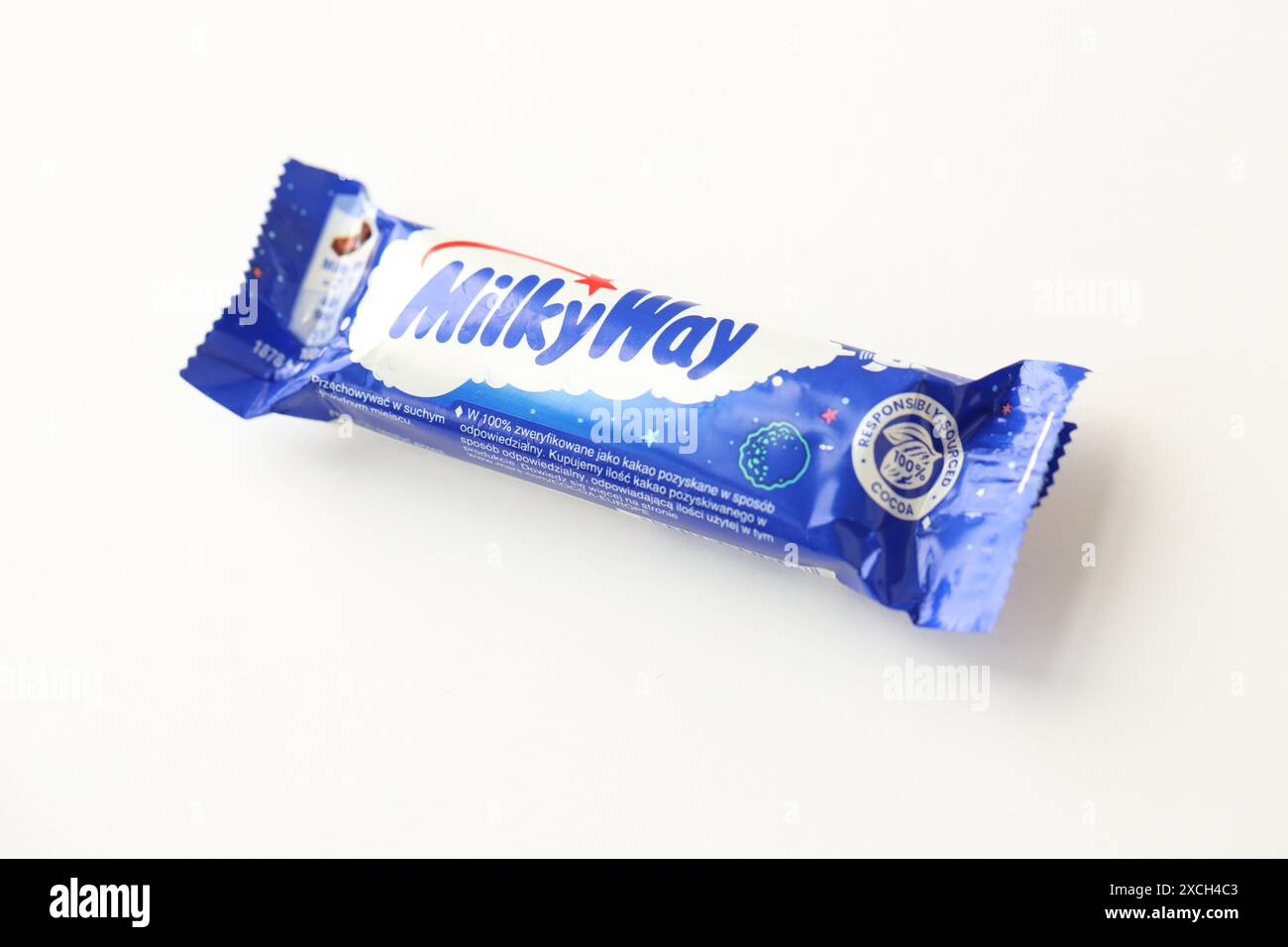 KYIV, UKRAINE - APRIL 20, 2024 Milky Way or MilkyWay small chocolate ...