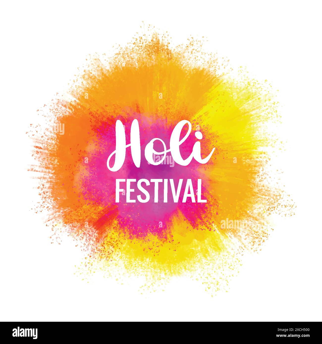 Festival of colors splash happy holi card background Stock Vector Image ...