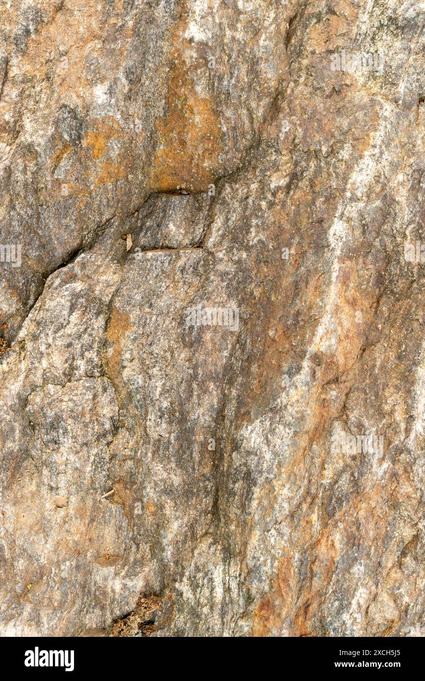 Texture of big stone boulder with irregular structure. Colors of brown ...