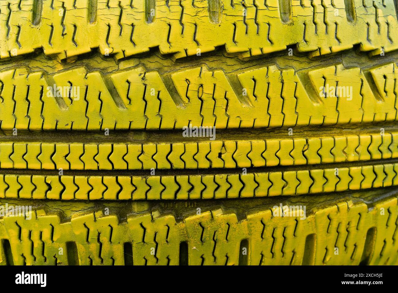 Closeup tread of yellow painted tire Stock Photo - Alamy