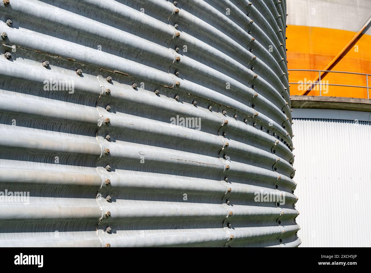 Natural and biogas storage containers as a background Stock Photo - Alamy