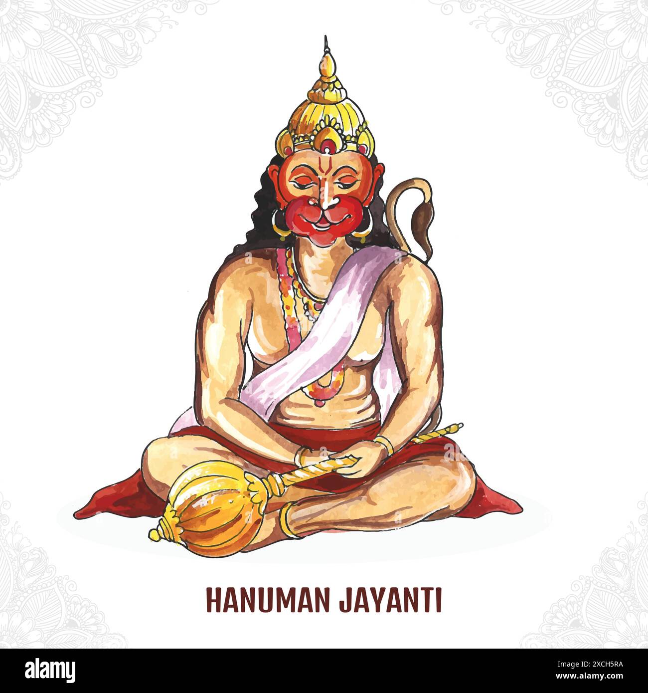 Happy hanuman jayanti celebrates the birth of lord sri hanuman card ...