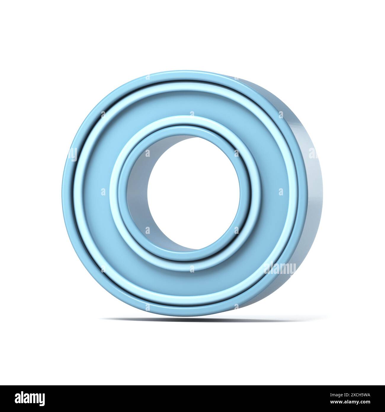Pastel blue font Letter O 3D rendering illustration isolated on white background Stock Photo - Alamy