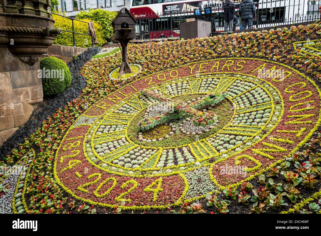 The oldest floral clock in the world in West Princes Street Gardens ...