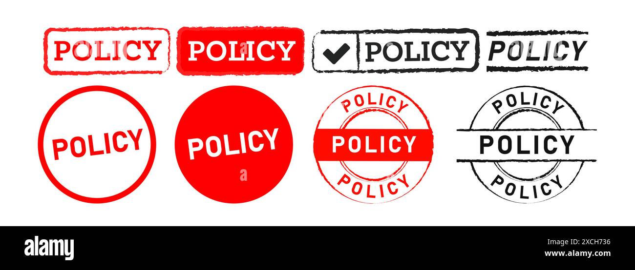circle and rectangle stamp policy sign for information regulation ...