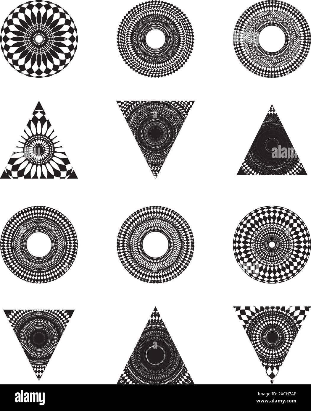 Silhouette pattern of geometric shapes Stock Vector Image & Art - Alamy