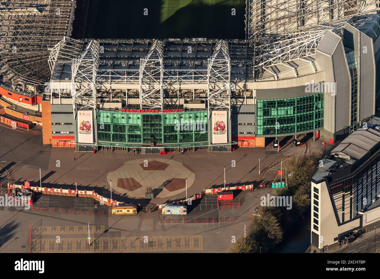 Aerial photo of Manchester United Old Trafford Stadium Stock Photo - Alamy