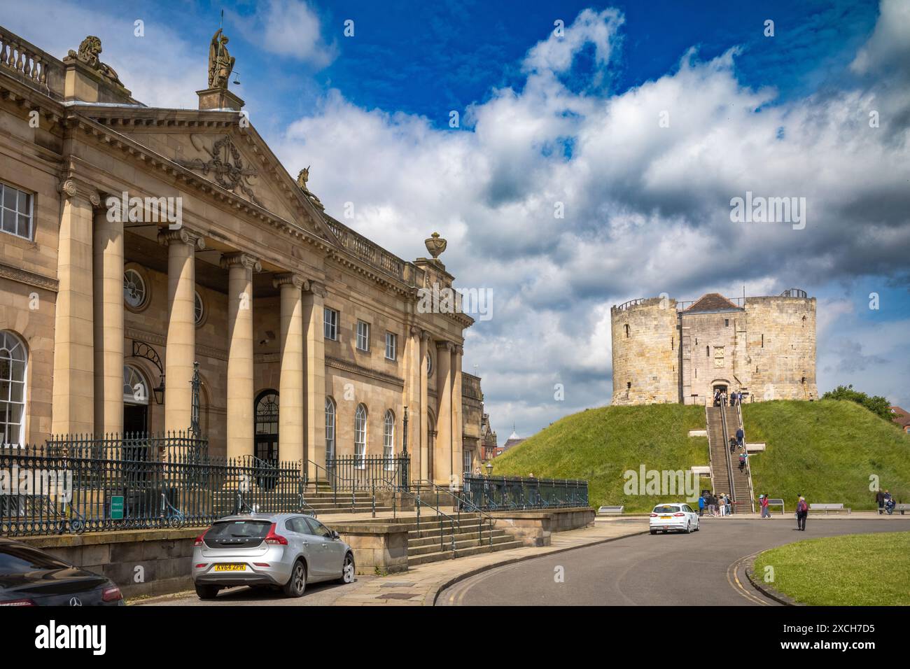 York Crown Court and the 11th century Clifford's Tower in York, North ...