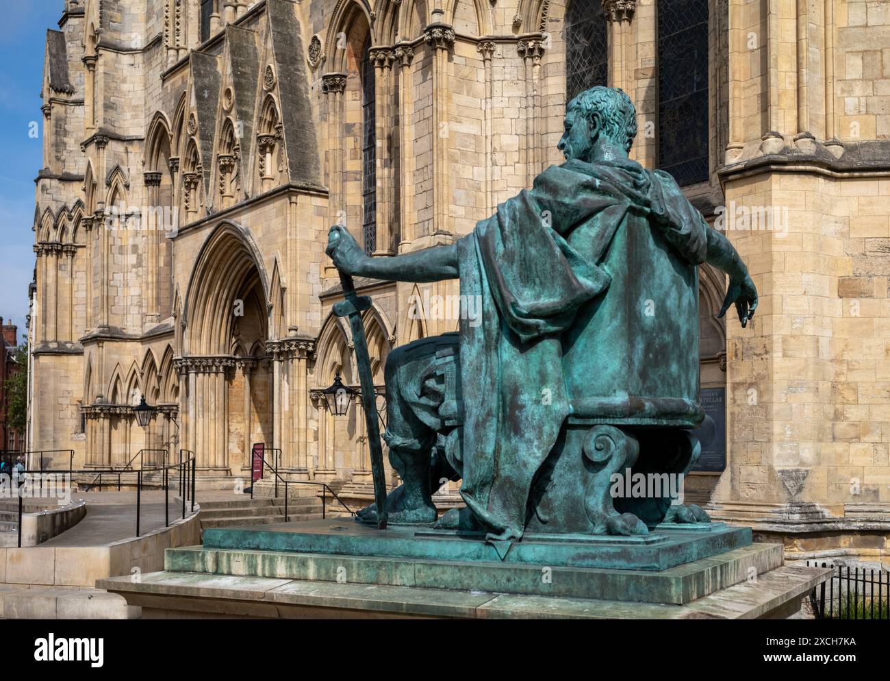 The 1998 bronze statue of Roman Emperor Constantine the Great outside ...