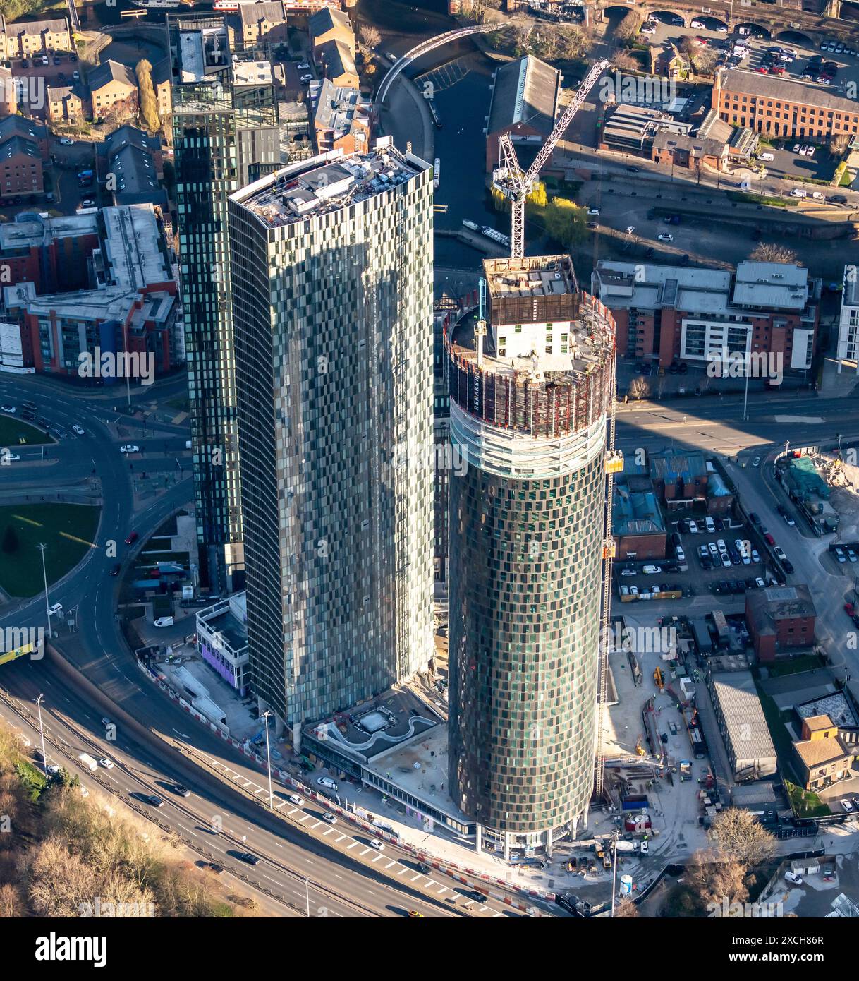 aerial photo from 2000 feet of deansgate towers development tower ...