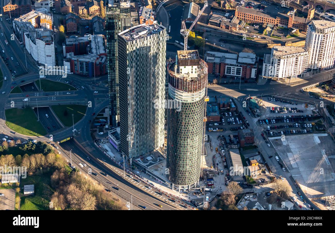 aerial photo from 2000 feet of deansgate towers development tower ...