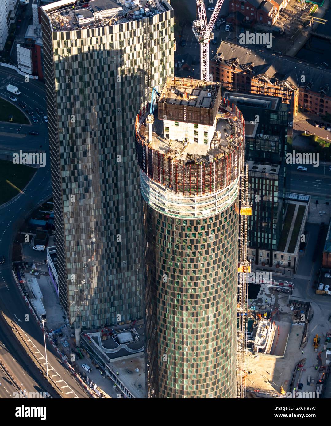 aerial photo from 2000 feet of deansgate towers development tower ...