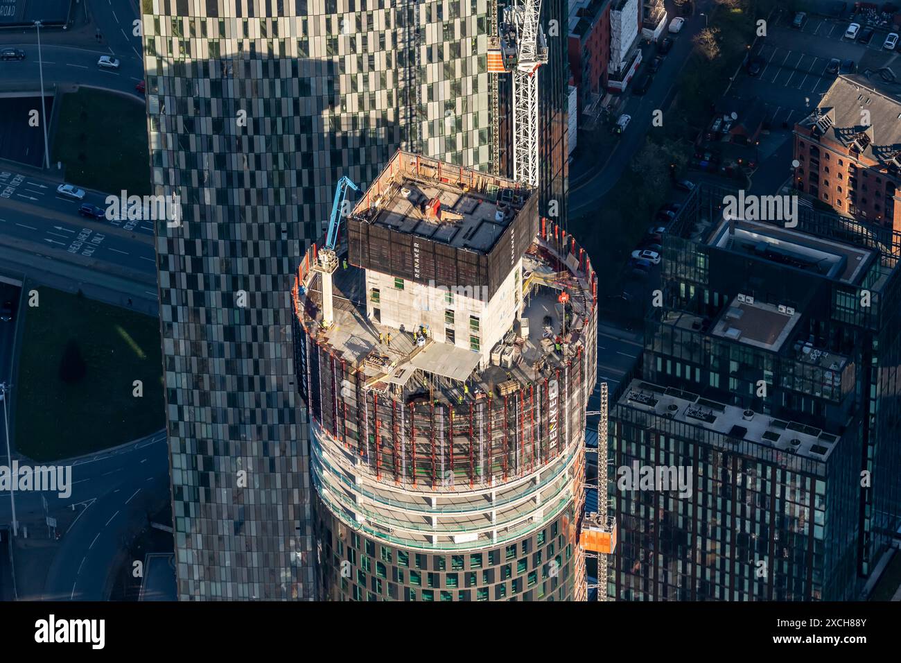 aerial photo from 2000 feet of deansgate towers development tower ...
