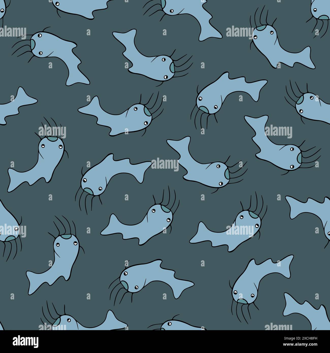 Vector isolated illustration of catfish pattern Stock Vector Image ...