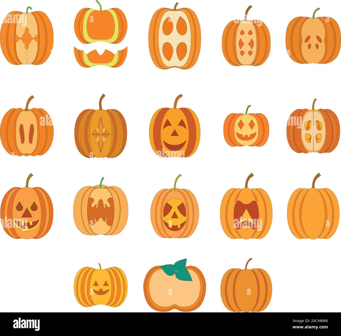 Abstract pumpkin options icon types Stock Vector Image & Art - Alamy
